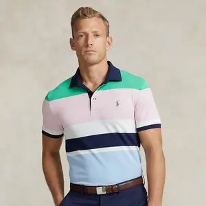 Ralph Lauren Tailored Fit Performance Polo Shirt - Vineyard Green Multi