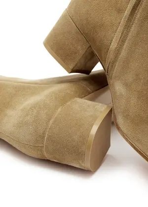 GIANVITO ROSSI Suede Ankle Boots - Camel