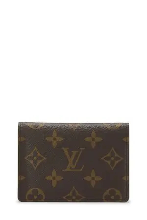 LOUIS VUITTON Monogram Canvas Porte 2 Cartes Vertical - Brown