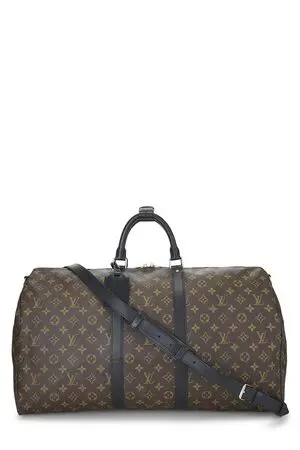 LOUIS VUITTON Monogram Macassar Keepall Bandouliere 55