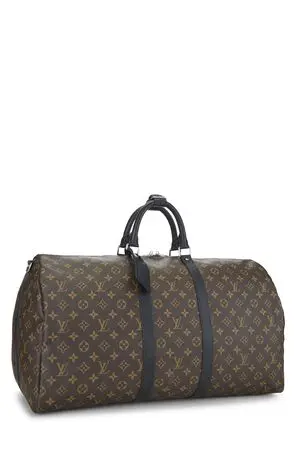 LOUIS VUITTON Monogram Macassar Keepall Bandouliere 55
