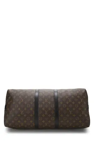 LOUIS VUITTON Monogram Macassar Keepall Bandouliere 55 - Brown