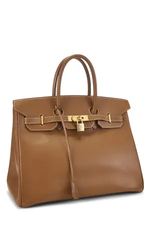 Hermès Gold Courchevel Birkin 35 Bag - Brown