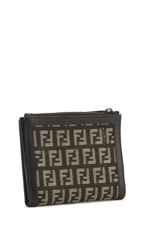 Fendi Zucchino Canvas Compact Wallet
