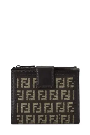 Fendi Zucchino Canvas Compact Wallet