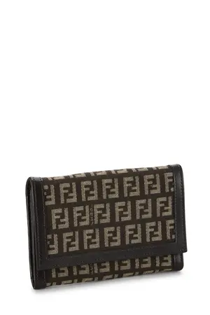Fendi Zucchino Canvas Compact Wallet