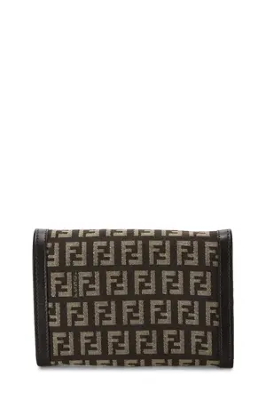 Fendi Zucchino Canvas Compact Wallet
