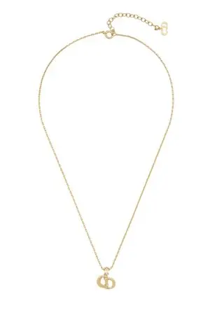 Dior Crystal 'cd' Necklace - Gold