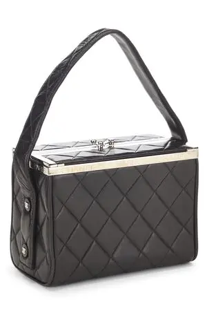 Chanel Quilted Lambskin Box Vanity - Black