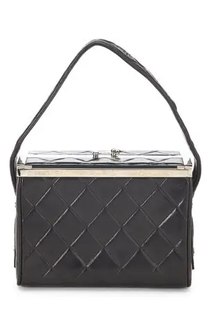 Chanel Quilted Lambskin Box Vanity - Black