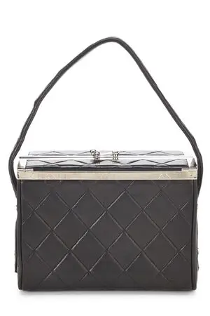 Chanel Quilted Lambskin Box Vanity - Black