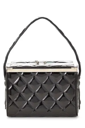 Chanel Quilted Lambskin Box Vanity - Black