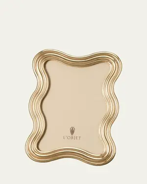 L'Objet Ripple Frame, 4" X 6 - Gold
