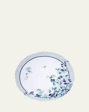 THE LINO Eucalyptus Tablecloth, 71" Round - Navy