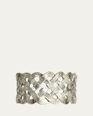 L'Objet Platinum Braid Napkin Rings Jewels, Set Of 4 - Multi