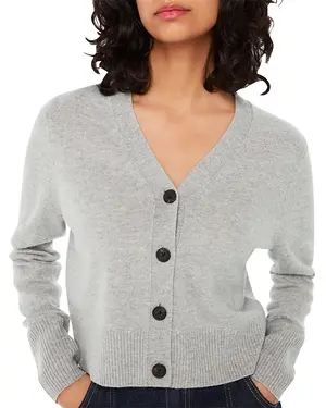 Whistles Cropped Wool Cardigan