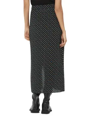 Whistles Scattered Hearts Midi Skirt