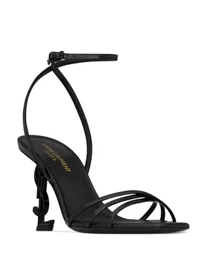 Saint Laurent Opyum Sandals In Glazed Leather