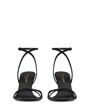 Saint Laurent Opyum Sandals In Glazed Leather