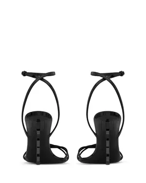 Saint Laurent Opyum Sandals In Glazed Leather
