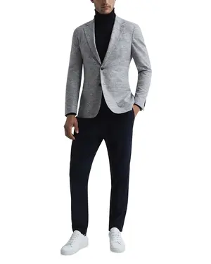 REISS Merino Wool Turtleneck Sweater - Navy