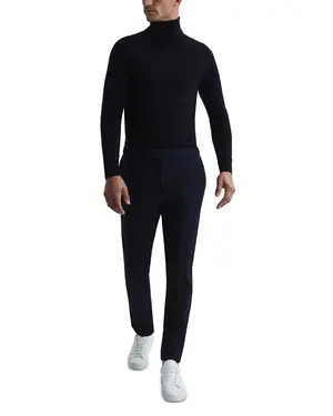 REISS Merino Wool Turtleneck Sweater - Navy