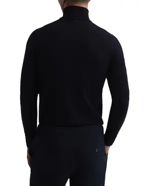 REISS Merino Wool Turtleneck Sweater - Navy