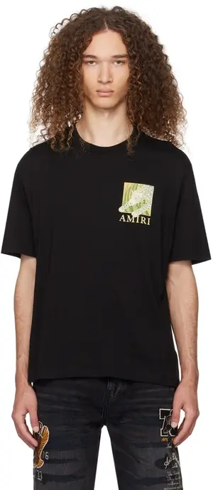 Amiri AMIRI Black Leopard T-Shirt - Black
