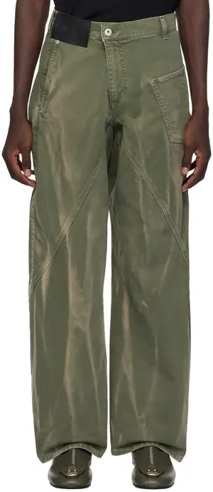JW Anderson JW Anderson Green Twisted Jeans - 500 Green