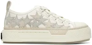 Amiri AMIRI Off-White Stars Court Low Sneakers - Alabaster/grey