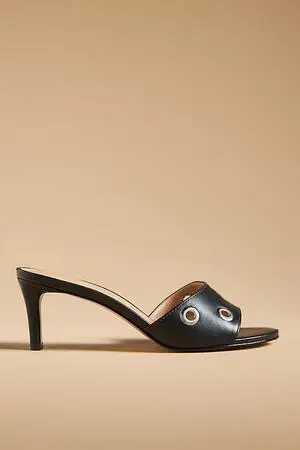 Anthropologie Grommet Kitten-heel Mules