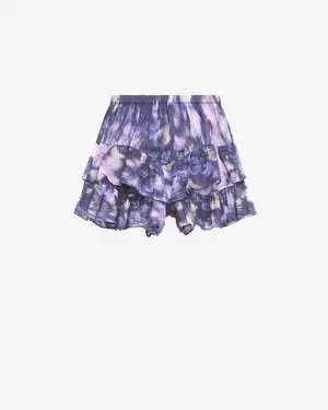 MARANT ETOILE Jocadia Printed Voile Shorts - Purple/lilac