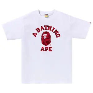 A BATHING APE Color Camo College Tee /red - White