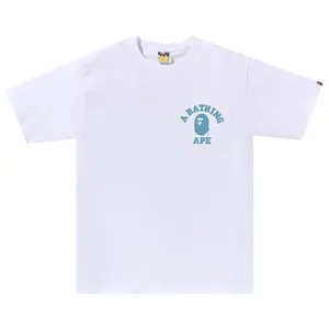 A BATHING APE Honeycomb Camo College Ats Tee /blue - White