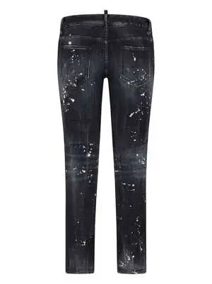 Dsquared2 Distressed Slim-leg Jeans - Black