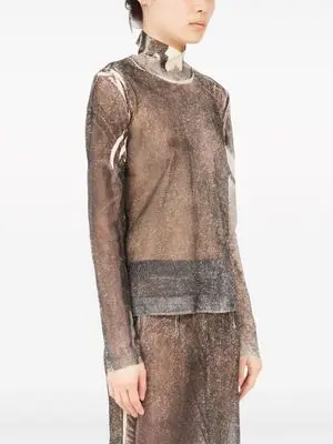 MAISON MARGIELA Semigraphic Silk Top