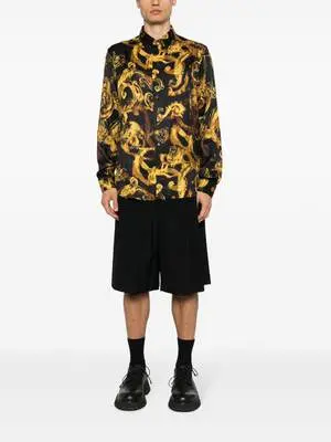 Versace Abstract-print Long-sleeve Shirt