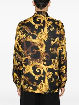Versace Abstract-print Long-sleeve Shirt