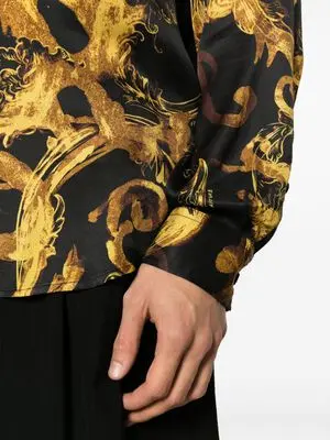 Versace Abstract-print Long-sleeve Shirt