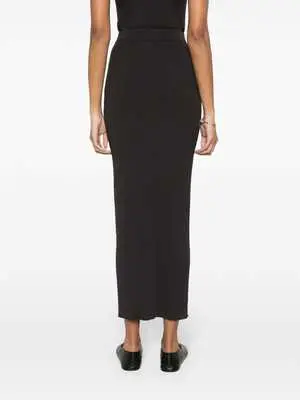 Nanushka Meika Ribbed Knit Midi Skirt
