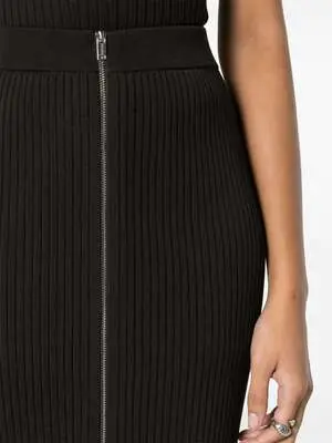 Nanushka Meika Ribbed Knit Midi Skirt