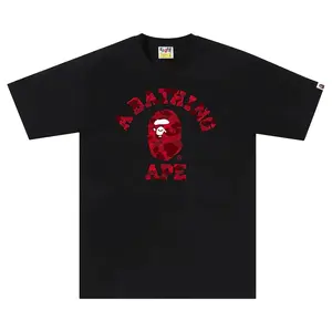 A BATHING APE Color Camo College Tee /red - Black