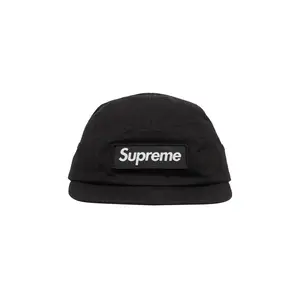 Supreme Waxed Cotton Camp Cap - Black