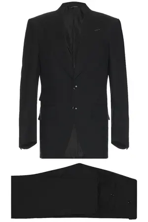 TOM FORD Atticus Plain Weave Suit - Black