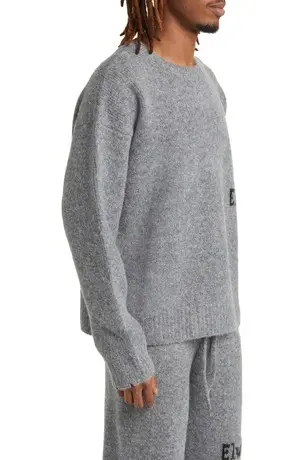 ELWOOD Oversize Crewneck Sweater - Charcoal
