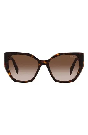 Prada 56mm Cat Eye Sunglasses - Tortoise