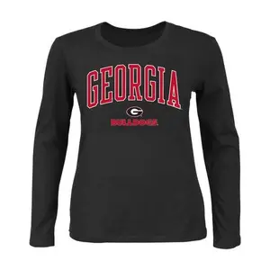 Profile Georgia Bulldogs Arch Over Logo Long Sleeve T-shirt - Black