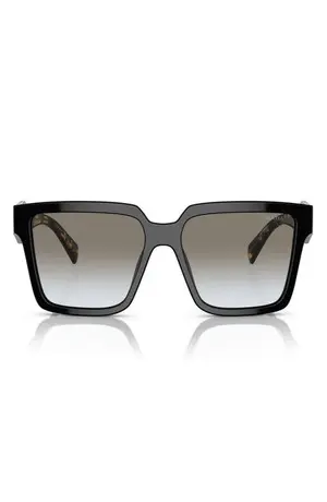Prada 57mm Square Sunglasses - Black