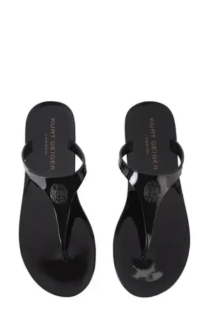 Kurt Geiger Maddison Eagle Head Sandal - Black