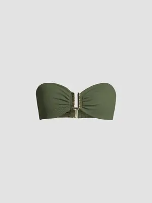 CHANGE OF SCENERY Cindy Bandeau U-ring Textured Bikini Top
